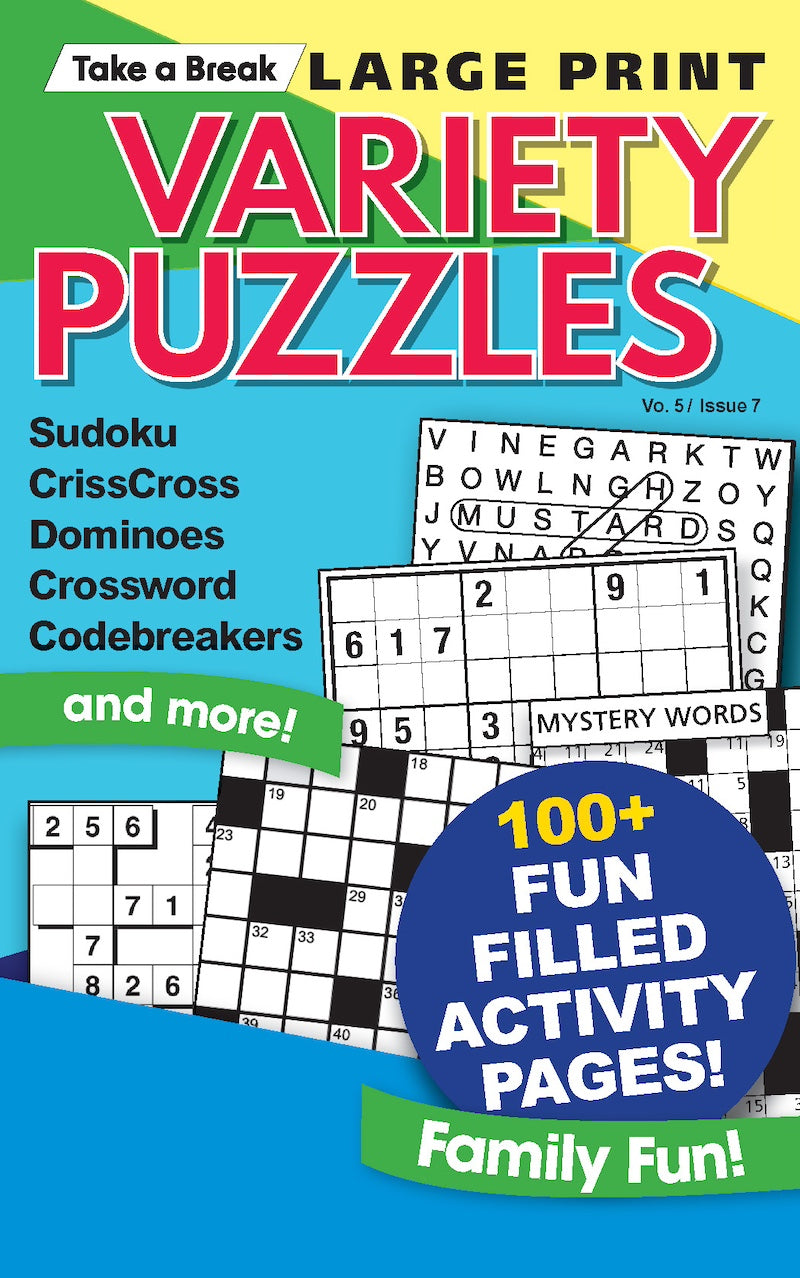 Variety Puzzles - Large Print Vol. 5 Issue 7: 100+ Activity Pages, Sud ...
