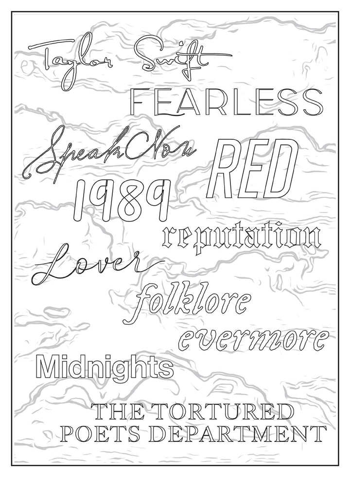 taylor swift song lyric coloring pages