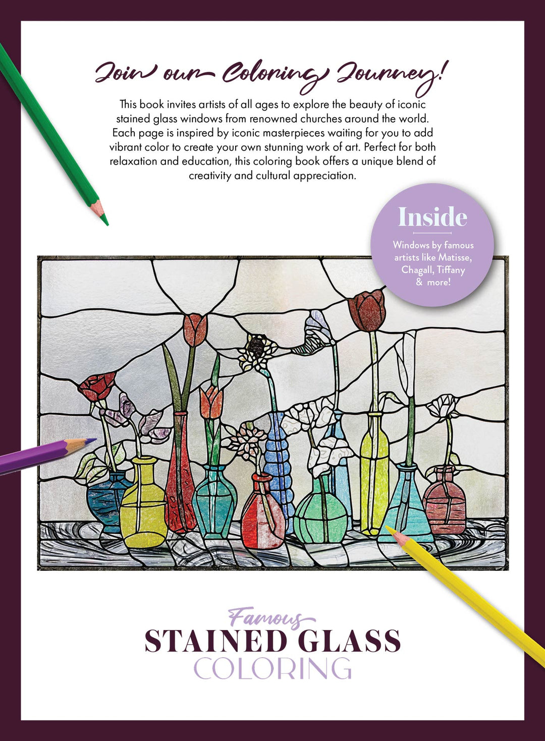 how to color stained glass coloring book