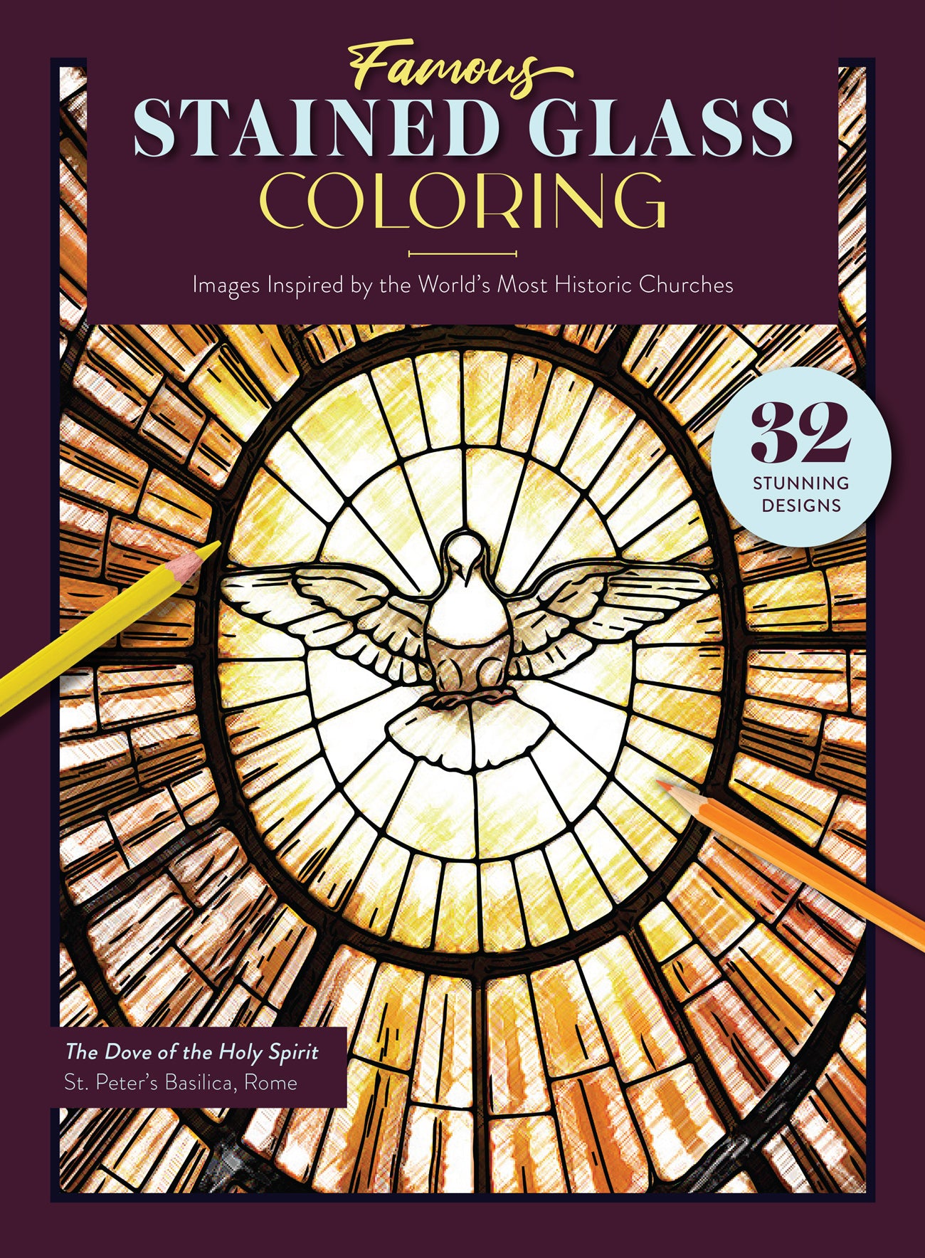 Stained Glass Coloring - 32 Stunning Designs Inspired By The World's M ...