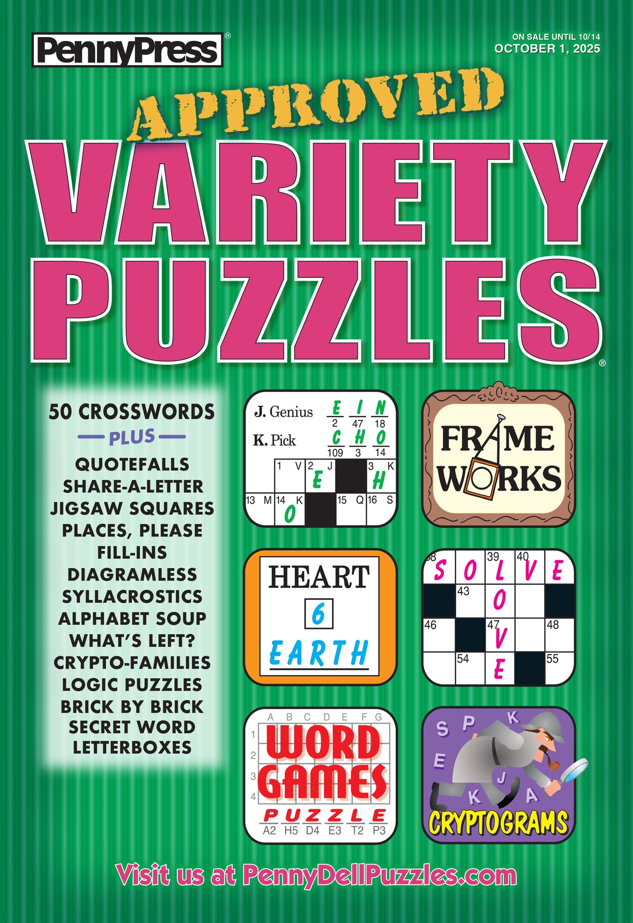 Penny Press - Approved Variety Puzzles: October 2025 Edition, Fun For ...