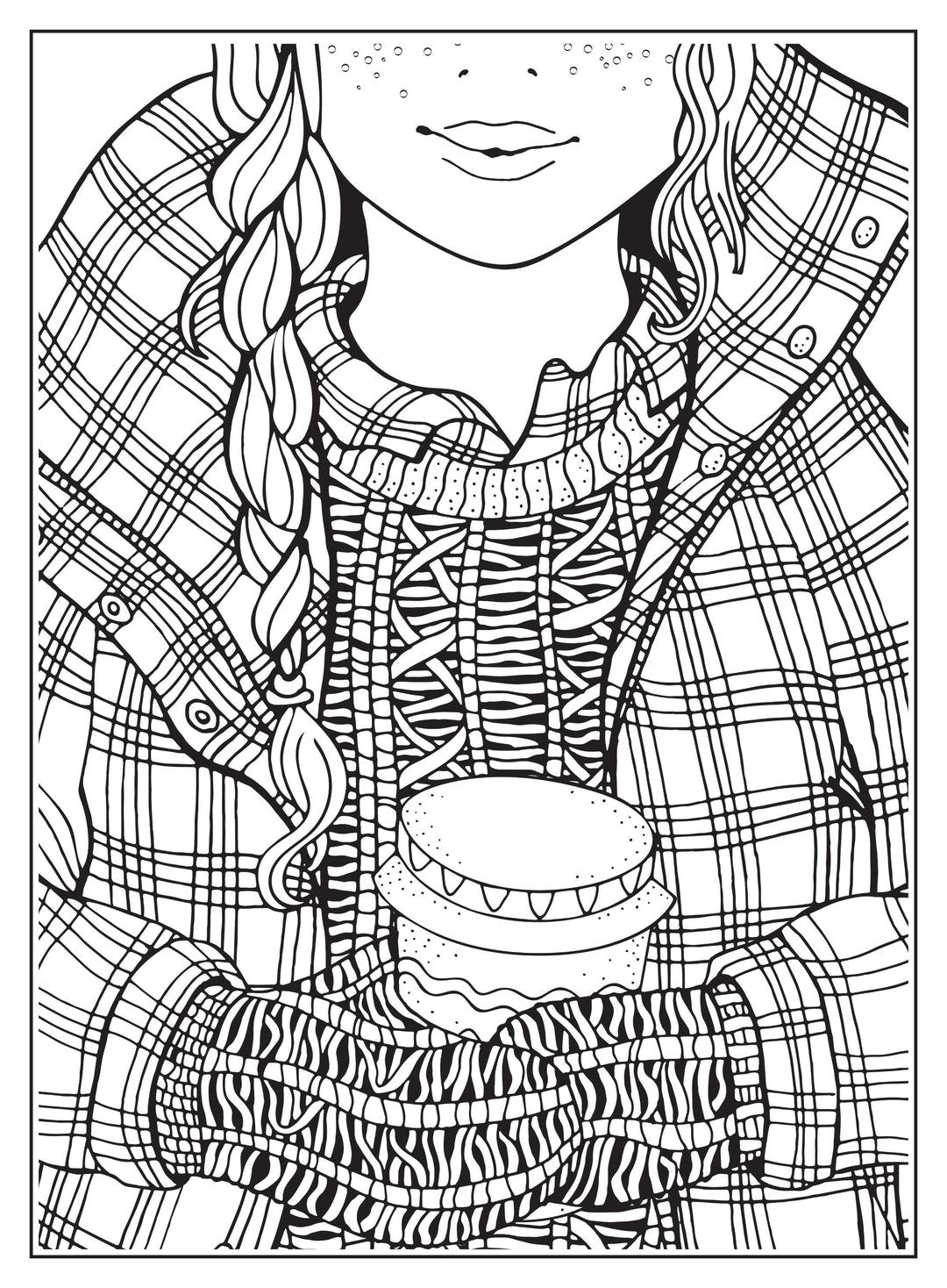 adult winter coloring pages printable