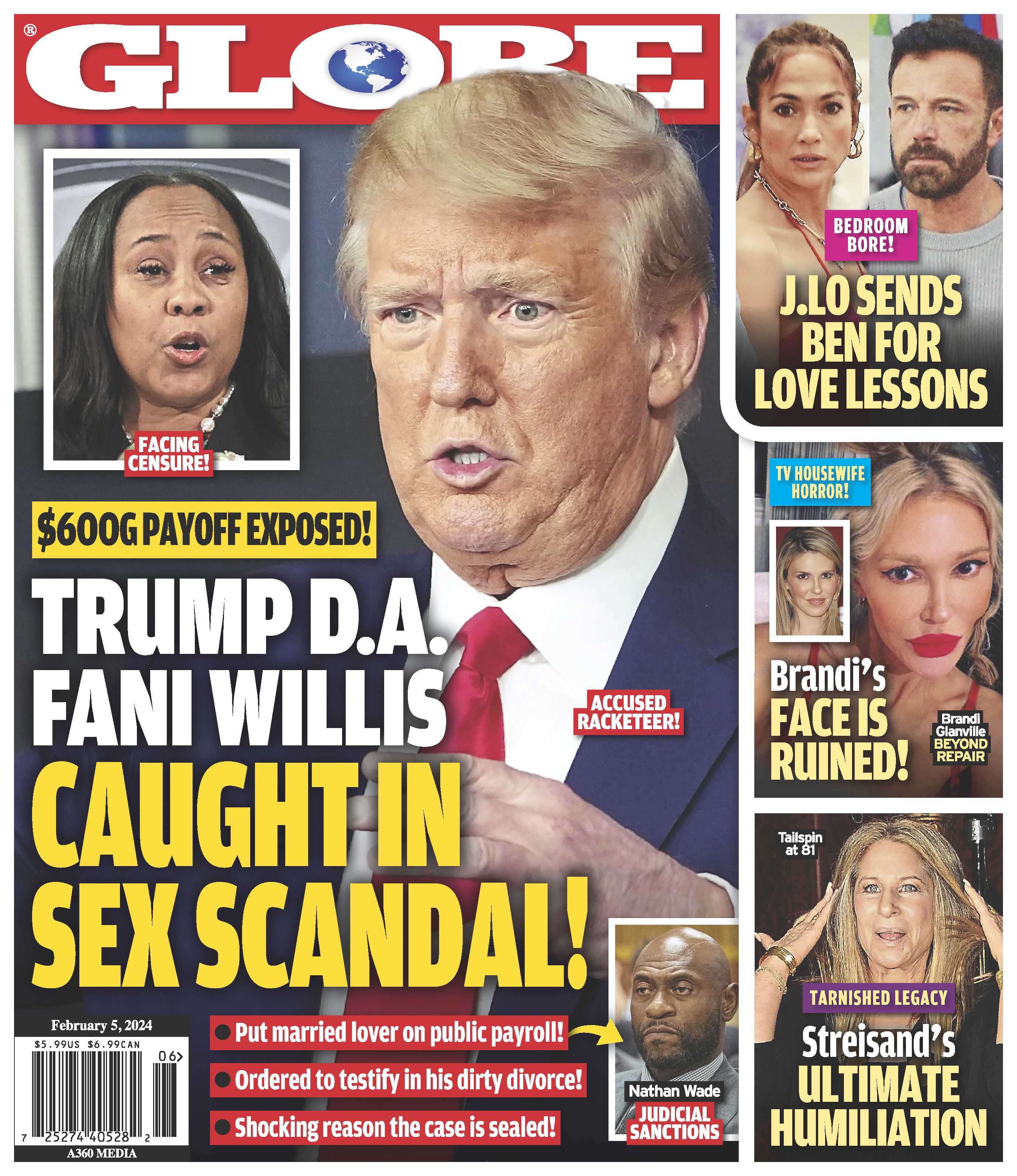 Globe - 02.05.24 Donald Trump DA Fani Willis Caught in Sex Scandal ...