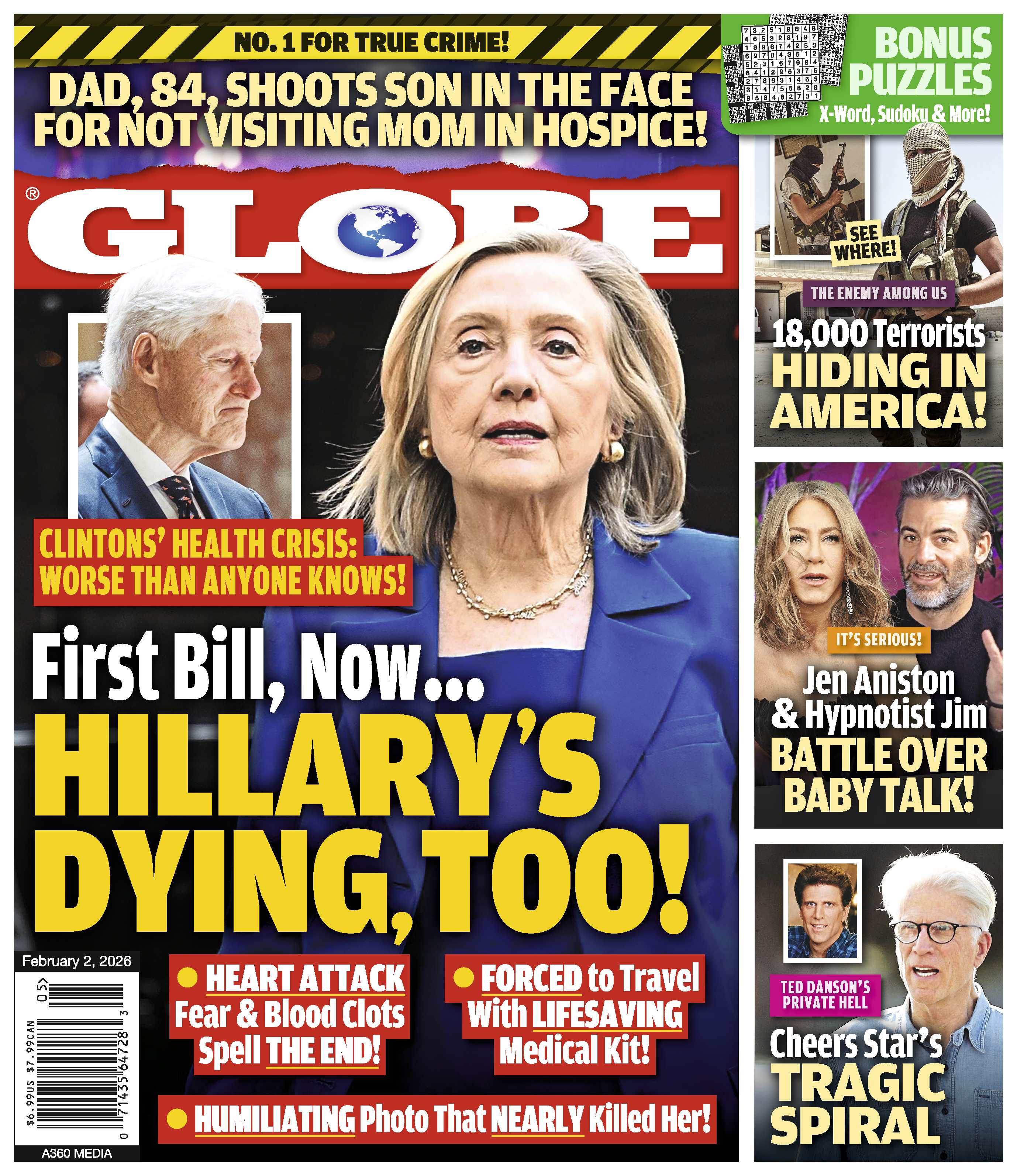 Globe - 02.02.26: Bill & Hillary Clinton’s Health Crises, Hidden Terro ...