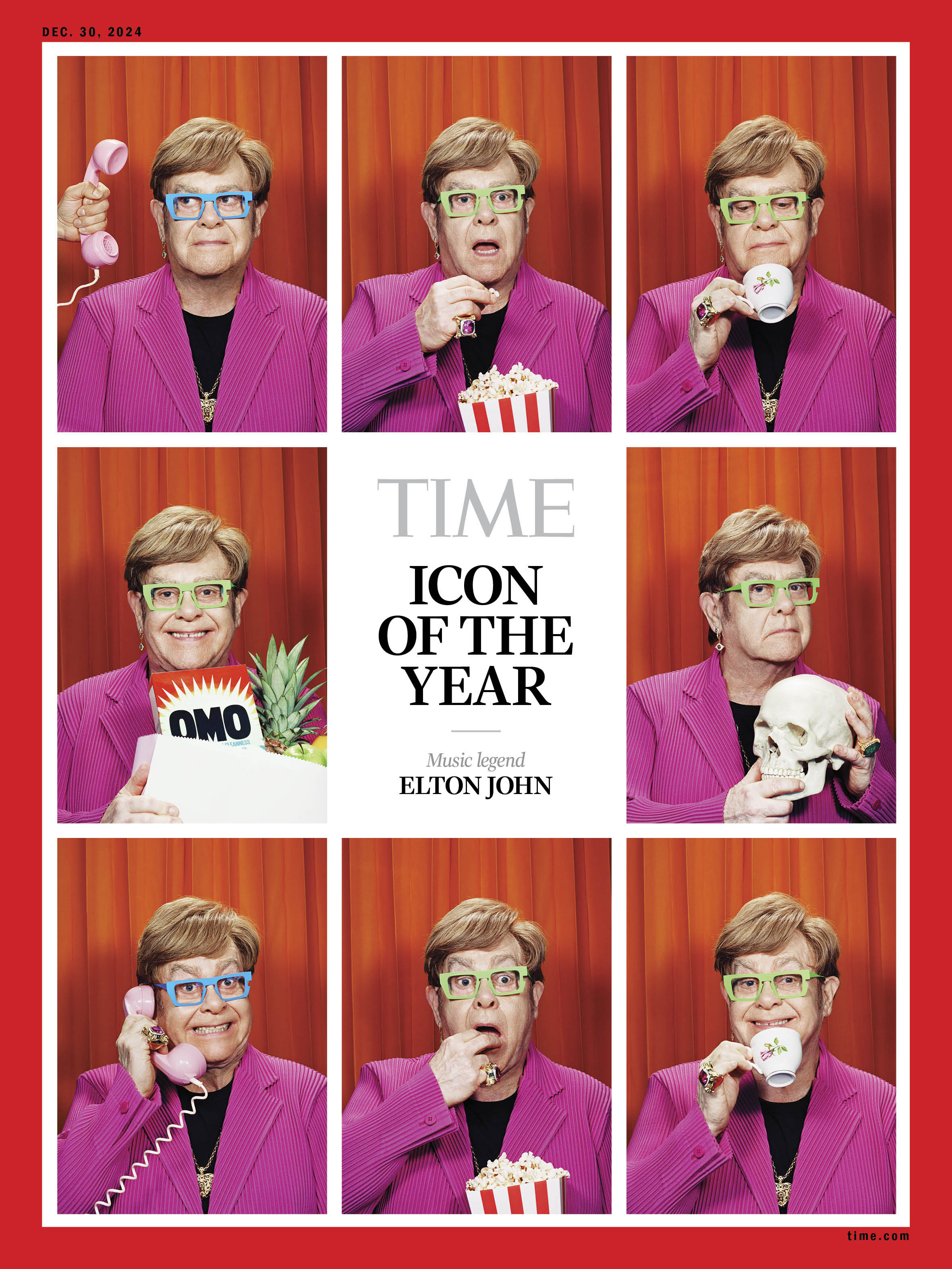 TIME Magazine 2024 Icon of the Year - Elton John: Music Legend, Rocket ...
