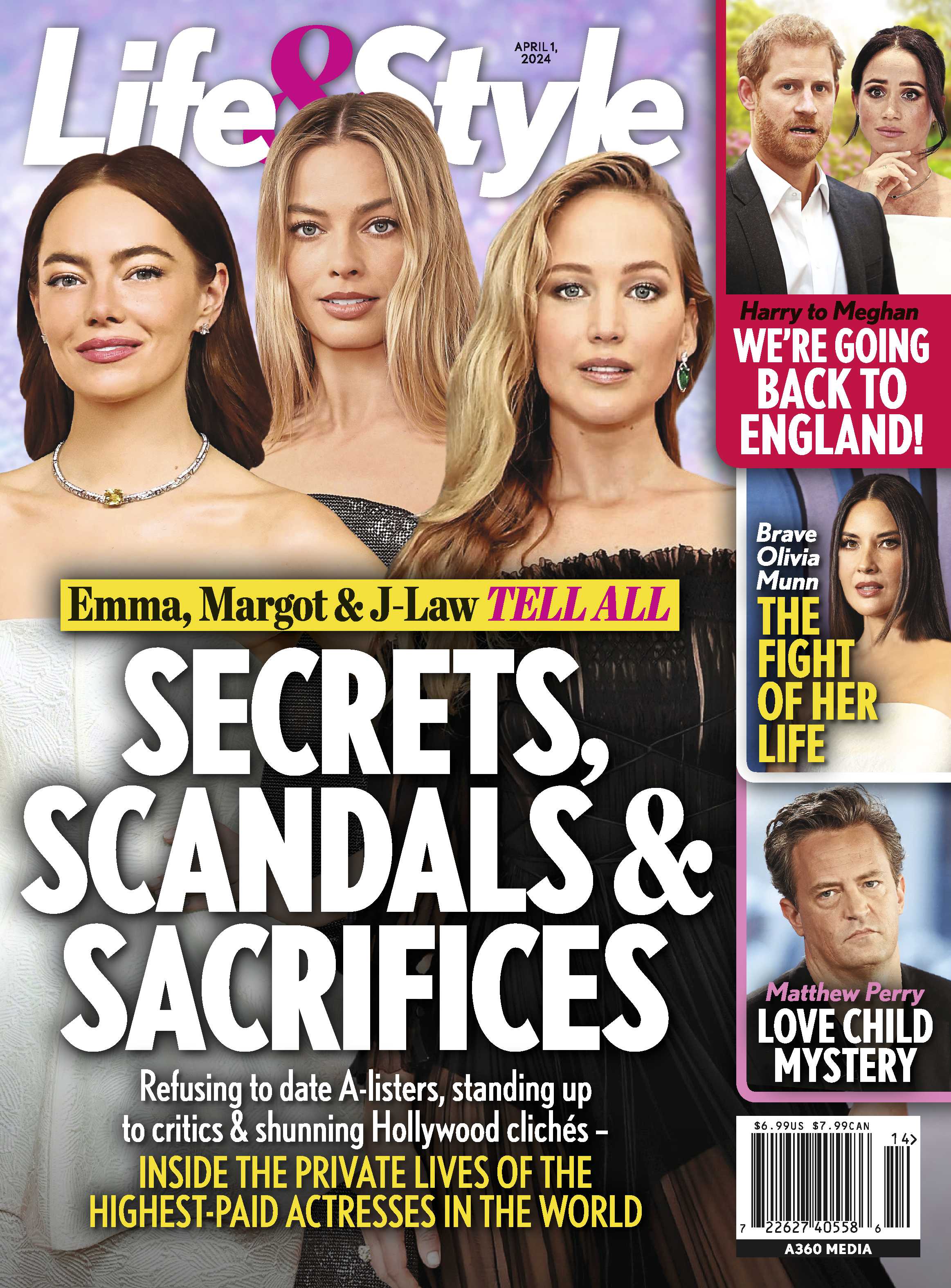 Life & Style - 04.01.24 Emma, Margot, and J-Law Tell All – Magazine Shop US