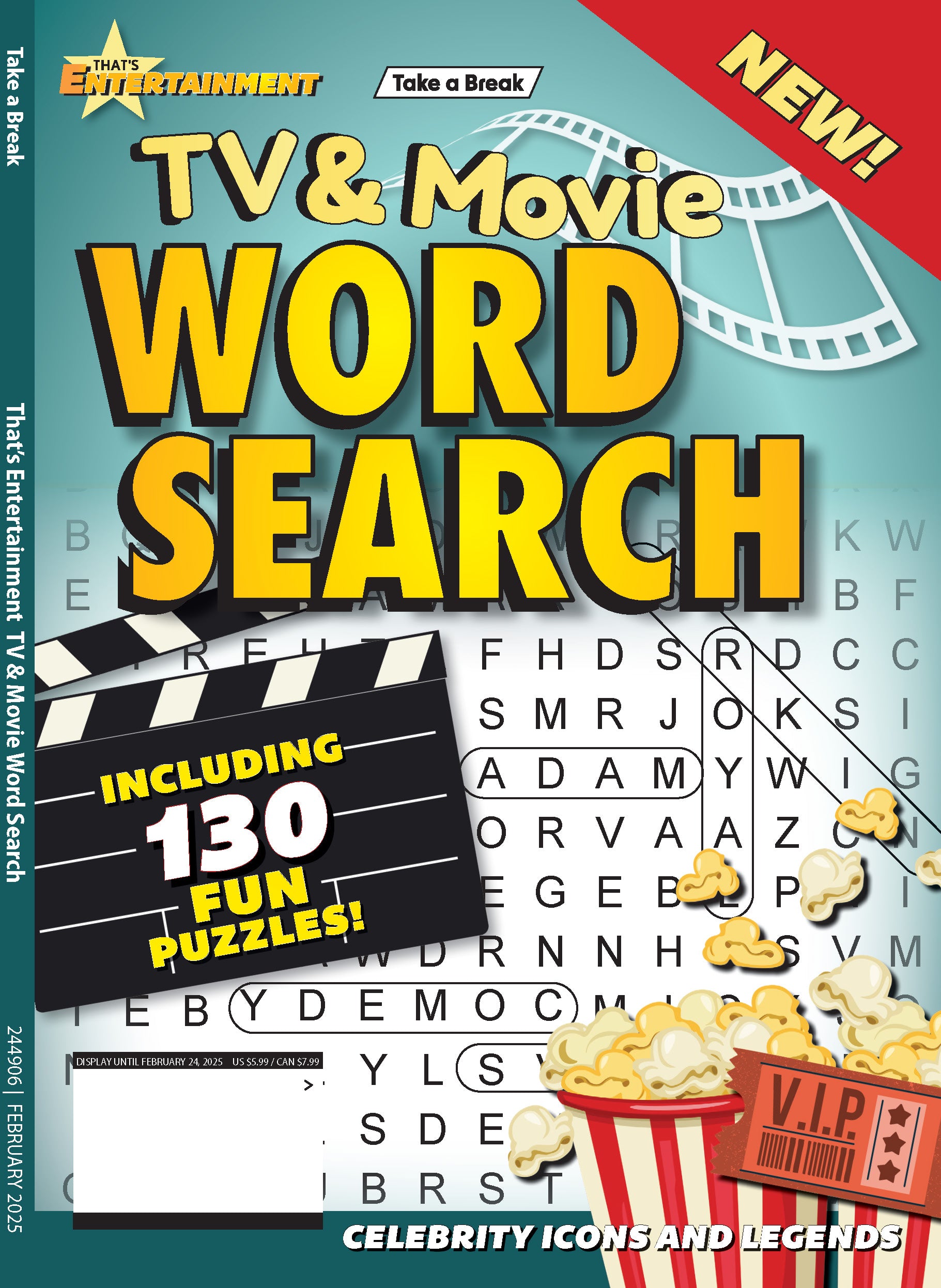 Take a Break - TV & Movie Word Search: 130 Fun Puzzles On TV & Movie T ...