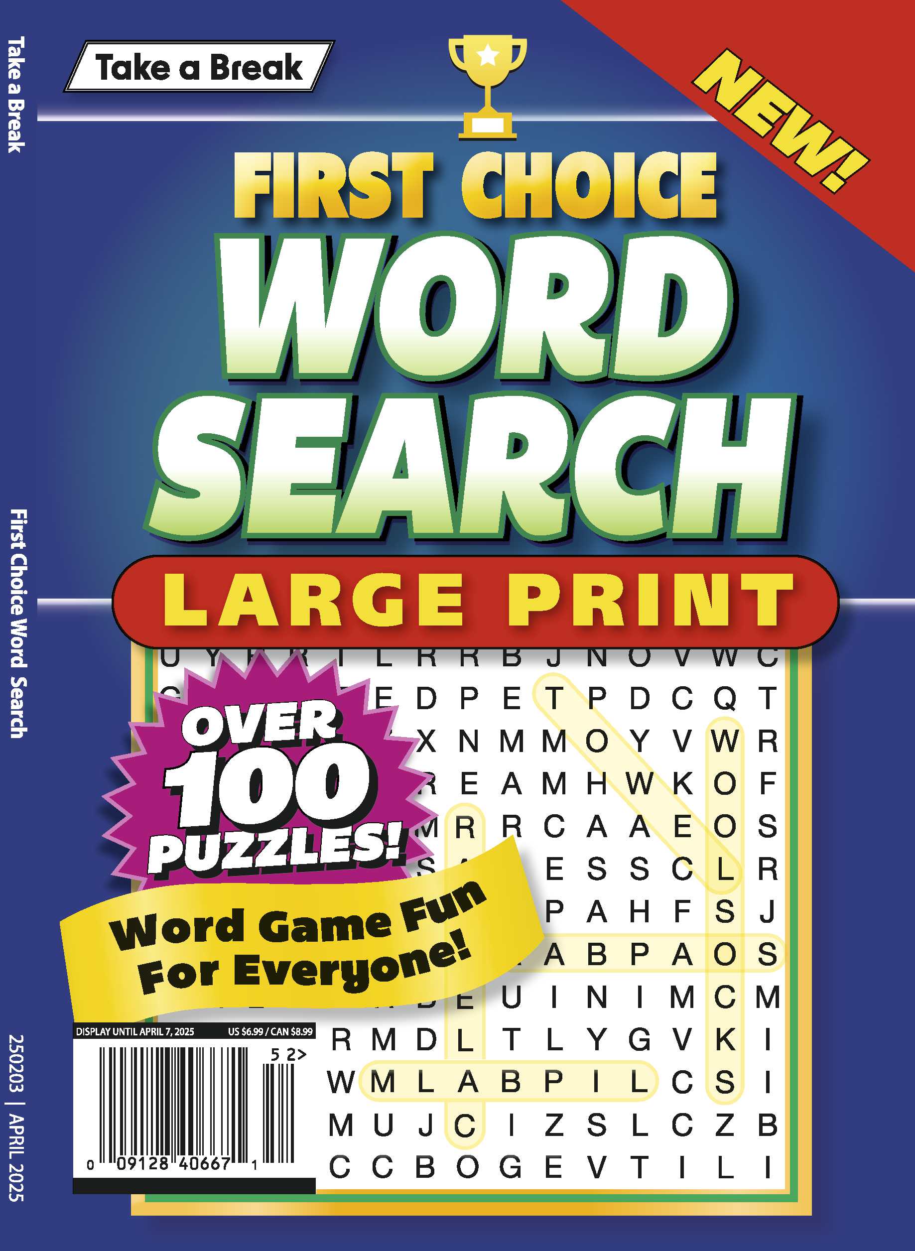 Take a Break - First Choice Word Search 25.01.03: Large Print, 100 Puz ...