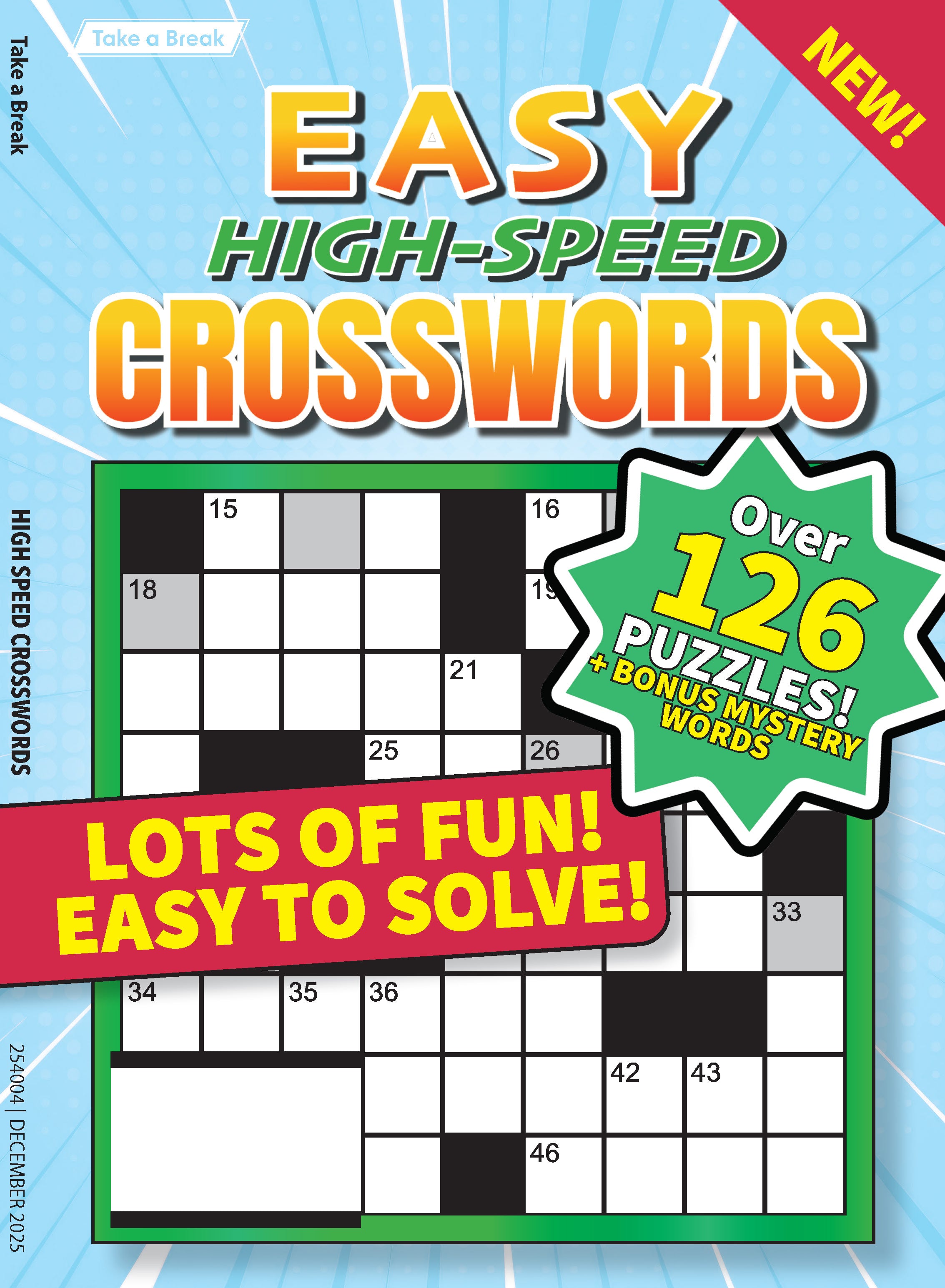 Take a Break - High Speed Crossword 25.09.26: Over 126 Easy Puzzles ...