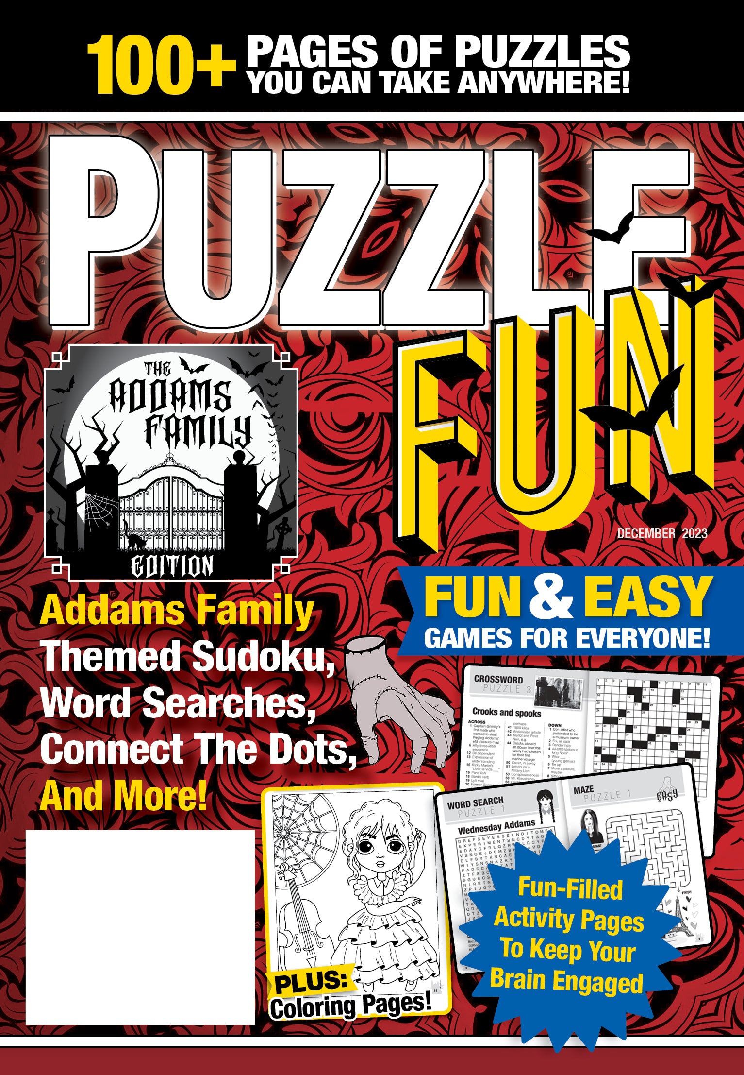 Puzzle Fun - December 2023: 100+ Puzzles, Addams Family Themed Sudoku ...