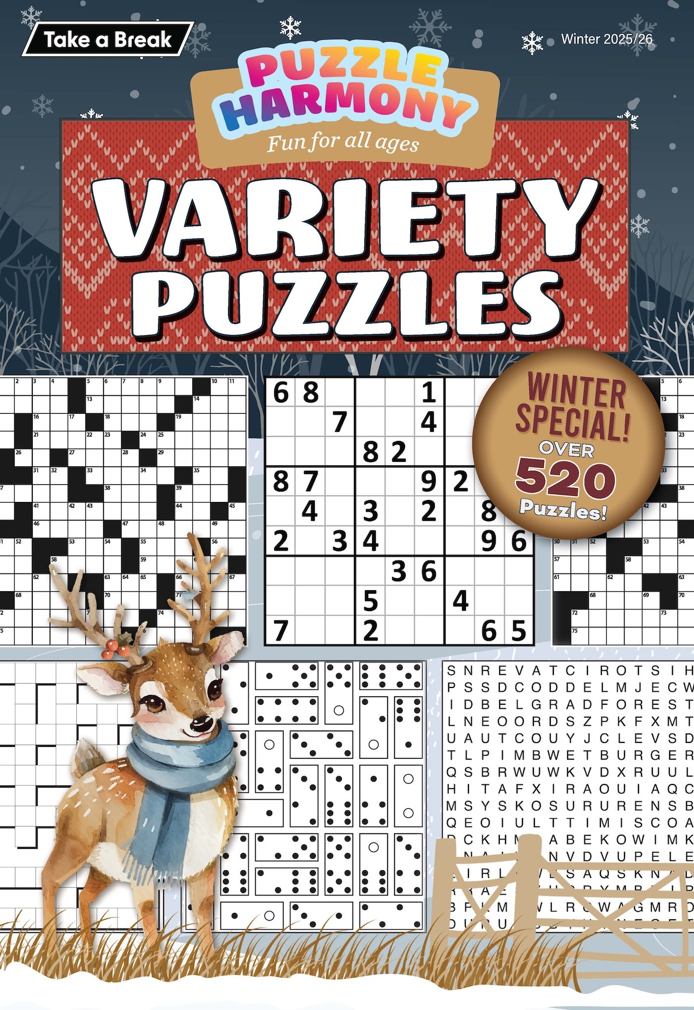 Puzzle Harmony - Variety Puzzles Winter 2025 Special: 520+ Puzzles, Wi ...
