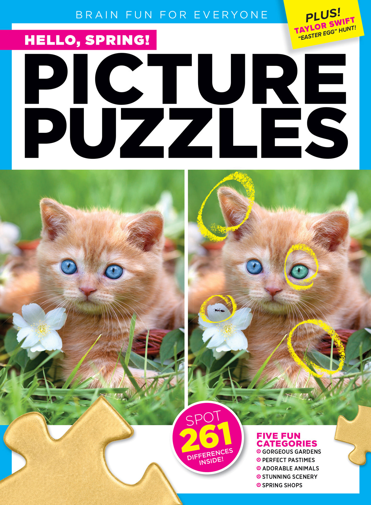 Brain Fun - Picture Puzzles: Spot 261 Differences, Spring Gardens, Pas ...