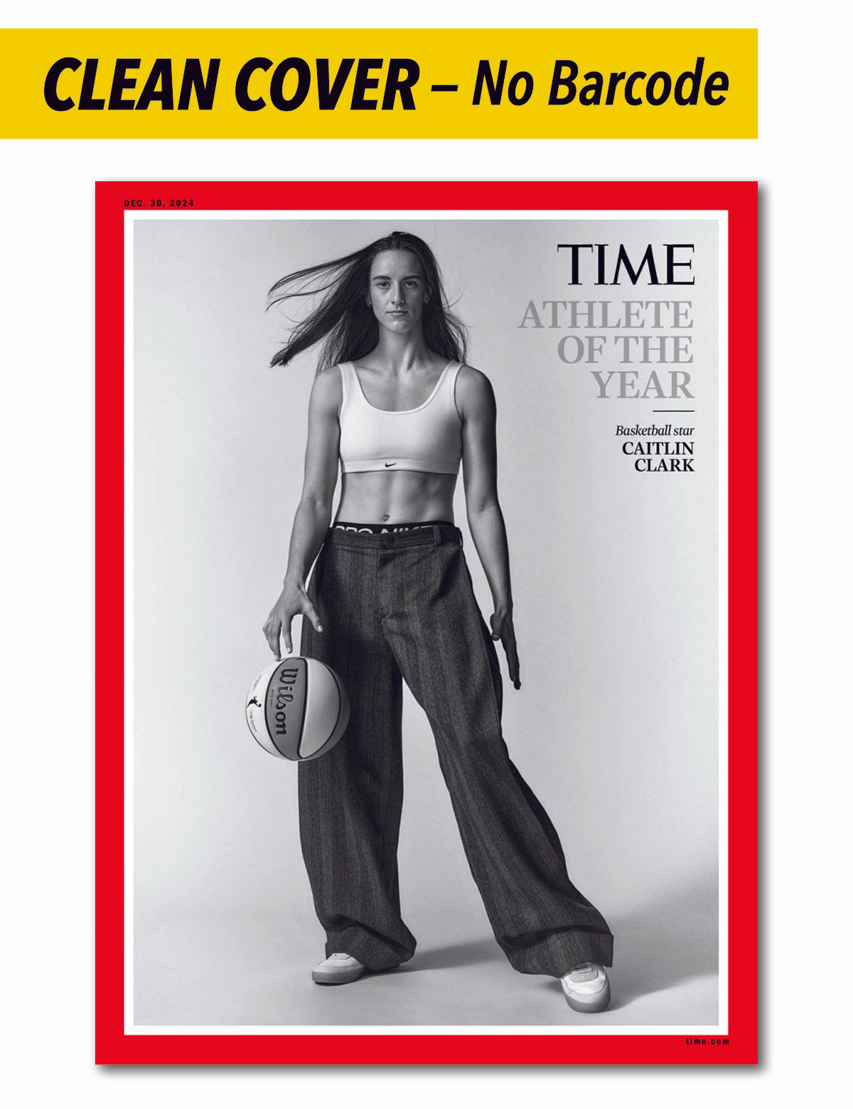 TIME Magazine 2024 Athlete of the Year - Caitlin Clark: CLEAN COVER (N ...