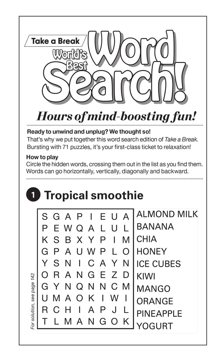 Take a Break - Word Search (Large Print): 71 Fall Themed Puzzles, Easy ...